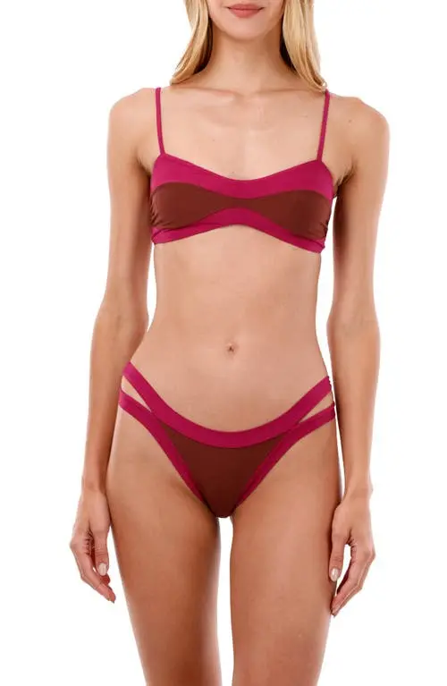 MALAI Halo Colorblock Bikini Top