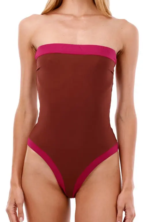 MALAI Colorblock One-piece Swimsuit - Raspberry Color Blend