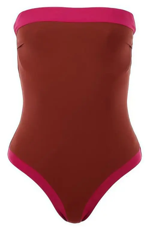 MALAI Colorblock One-piece Swimsuit - Raspberry Color Blend