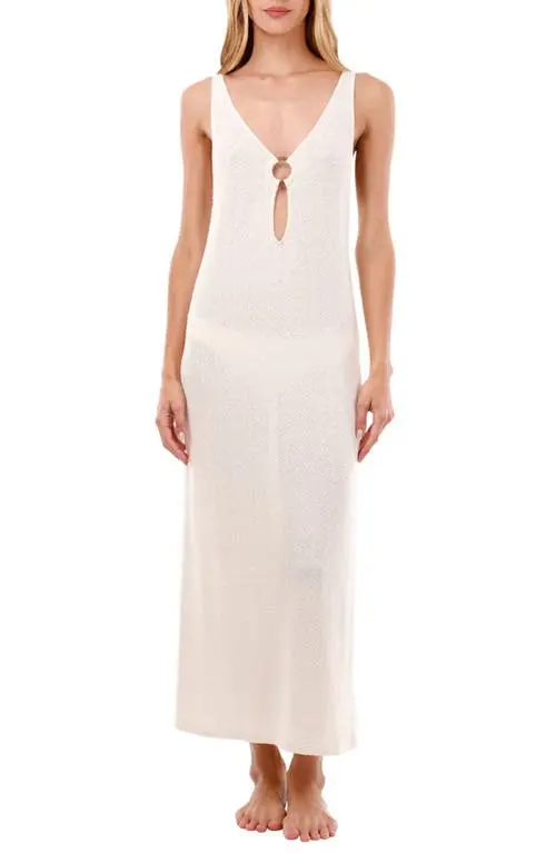MALAI Reef O-ring Sheer Cover-up Dress - Ivory