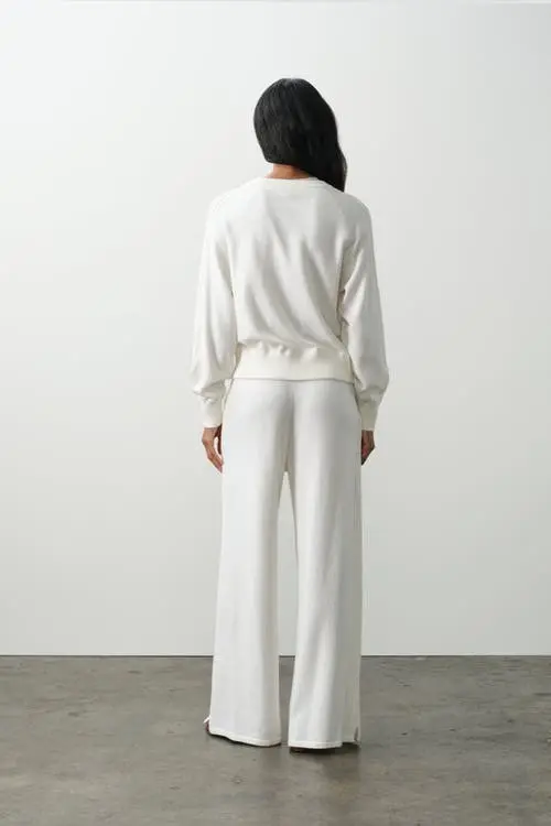 Naked Cashmere Ashlyn Cotton Cashmere Track Pants - Ecru