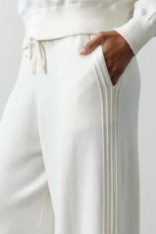 Naked Cashmere Ashlyn Cotton Cashmere Track Pants - Ecru
