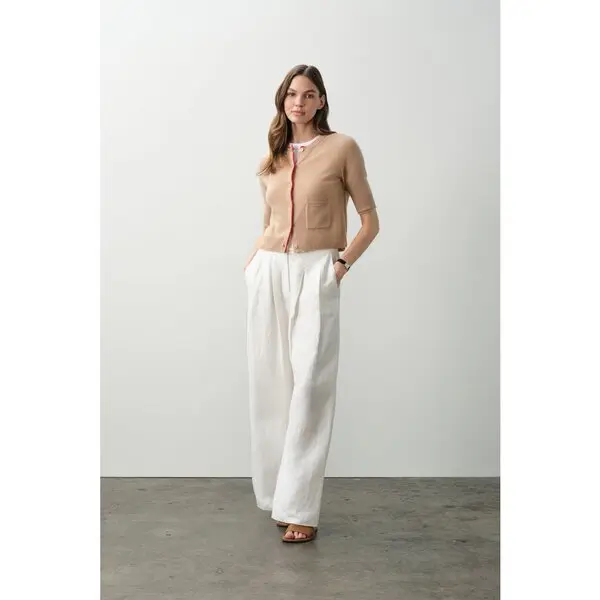 Naked Cashmere Elbow Sleeve Cardigan - Honey/poppy