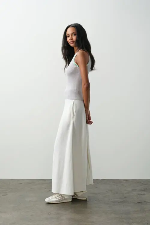 Naked Cashmere Camille Cotton Cashmere Tank - Heather Grey/multi