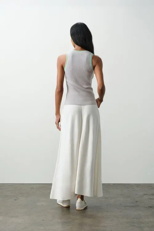 Naked Cashmere Camille Cotton Cashmere Tank - Heather Grey/multi