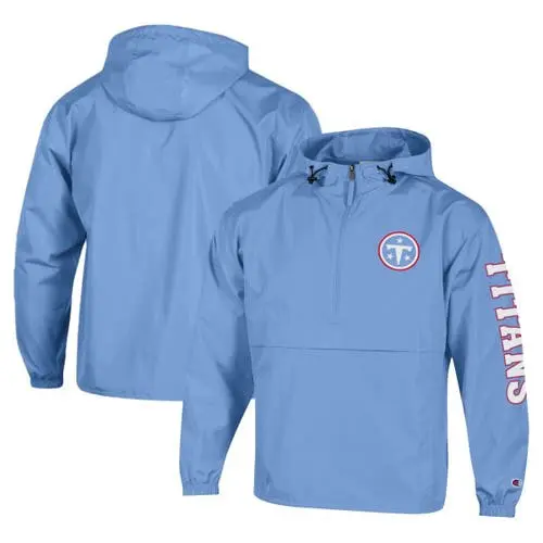 Champion Tennessee Titans Packable Hooded Half-zip Windbreaker Jacket