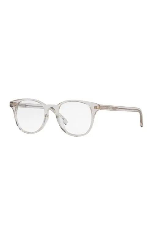 Saint Laurent 50mm Round Optical Glasses - Brown