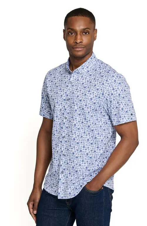 BROOKLYN BRIGADE Greenpoint Garden Short Sleeve Button Down Performance Shirt