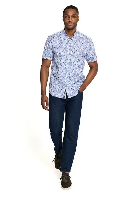 BROOKLYN BRIGADE Greenpoint Garden Short Sleeve Button Down Performance Shirt