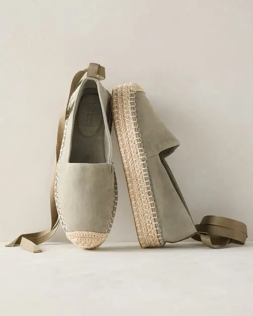 HAVEN WELL WITHIN Suede Espadrilles - Chervil Green