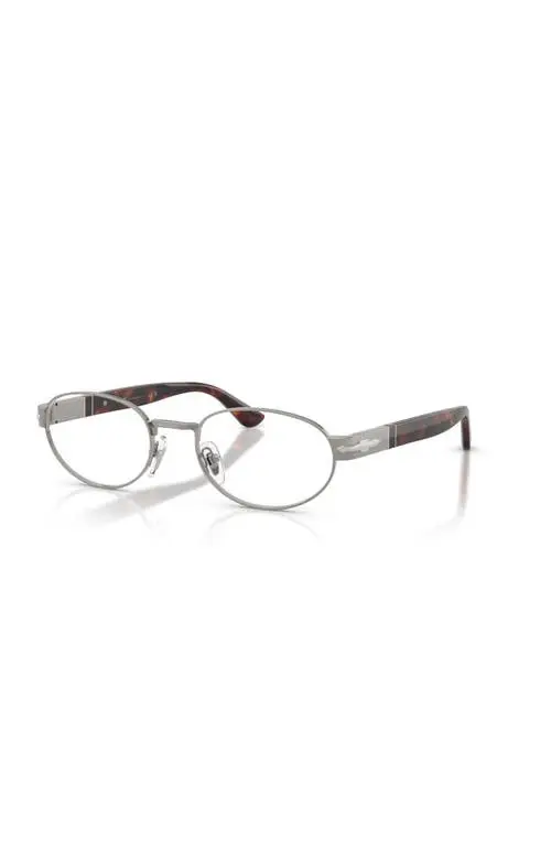 Persol Oval Full Rim Eyeglasses - Grey