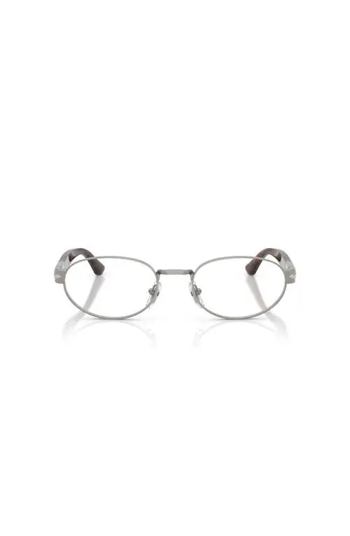Persol Oval Full Rim Eyeglasses - Grey
