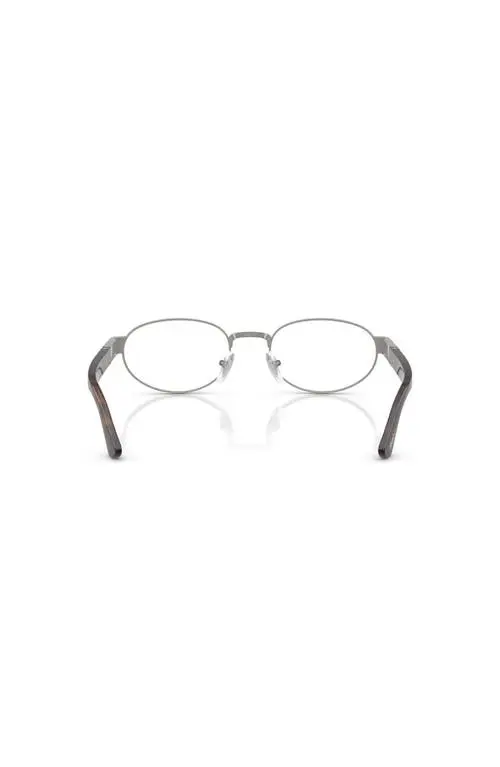 Persol Oval Full Rim Eyeglasses - Grey