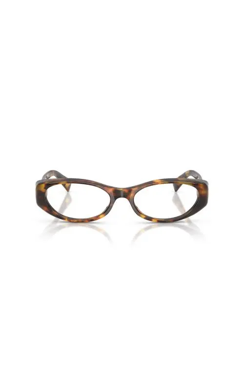 Miu Miu Oval Optical Glasses - Tortoise