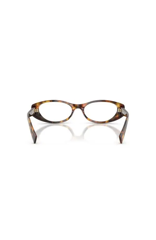 Miu Miu Oval Optical Glasses - Tortoise