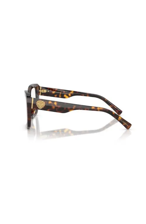 Dolce & Gabbana Square Acetate Eyeglasses - Tortoise
