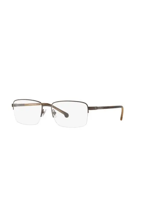 Brooks Brothers Rectangle Semi-rimless Eyeglasses - Brown