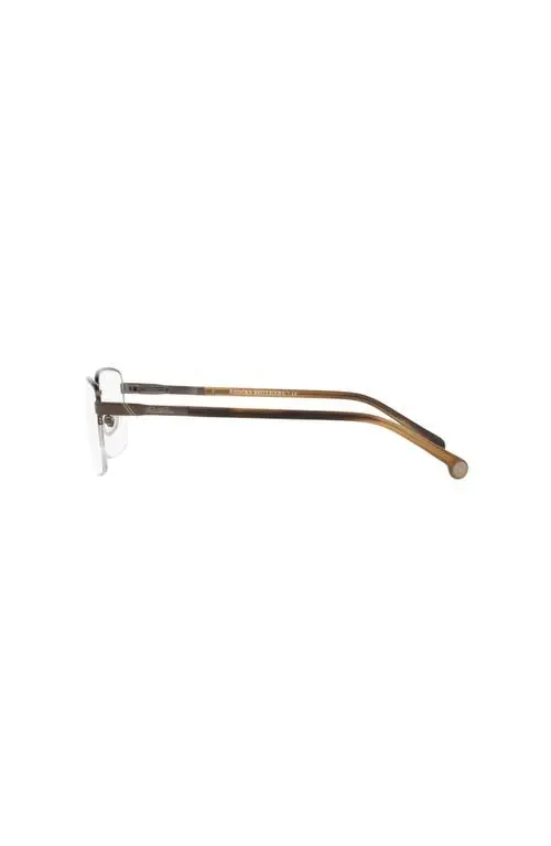 Brooks Brothers Rectangle Semi-rim Eyeglasses - Brown