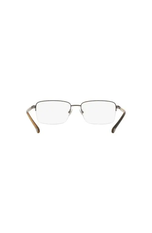 Brooks Brothers Rectangle Semi-rim Eyeglasses - Brown
