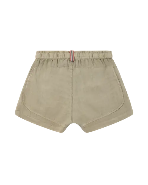AMUNDSEN Safari Linen Shorts - Olive Ash