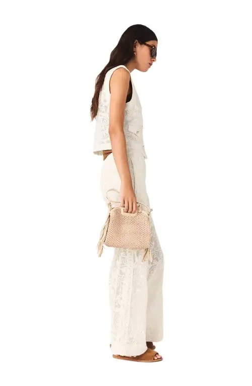 Maje Floral Guipure Lace Jacket - Ecru
