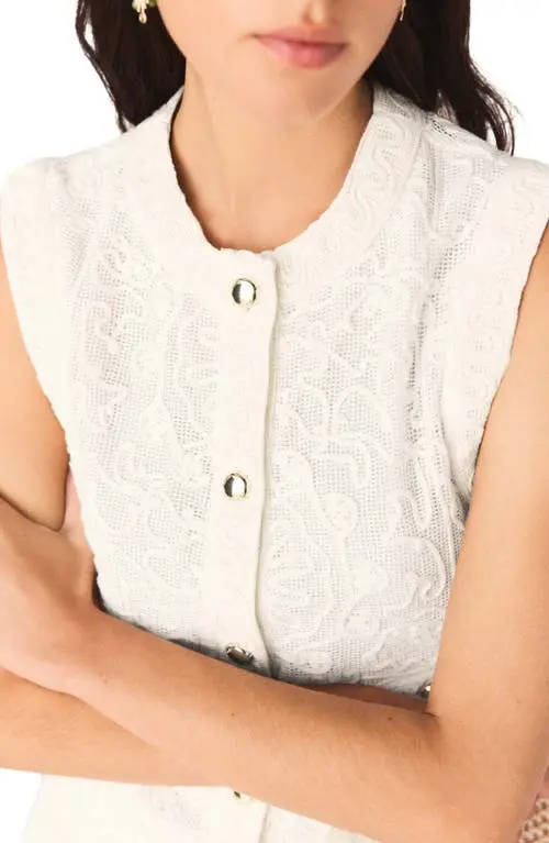 Maje Floral Guipure Lace Jacket - Ecru