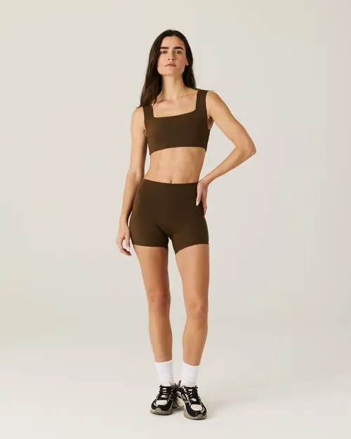 DAUGHTER LESSONS High Rise Core Fabric Cruise Shorts - Brown