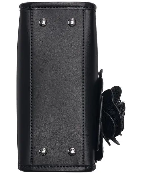 Karl Lagerfeld Paris Savoie Crossbody Bag With Embellished Flower - Black/silver