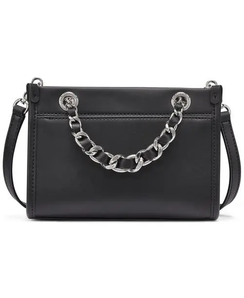 Karl Lagerfeld Paris Savoie Crossbody Bag With Embellished Flower - Black/silver