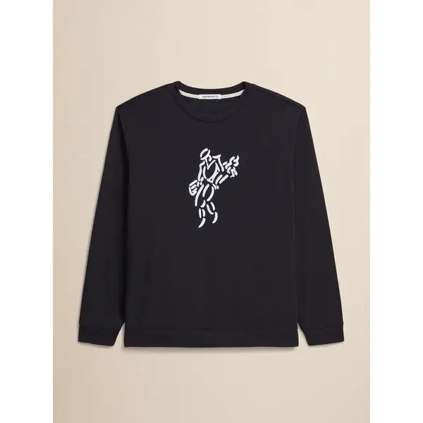 ASHWORTH GOLF Golfman Satin Stitch Crewneck - Black