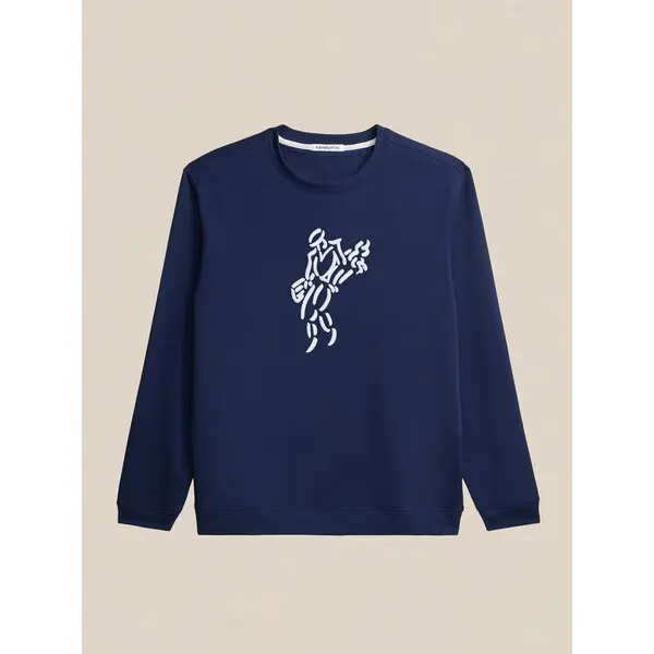ASHWORTH GOLF Golfman Satin Stitch Crewneck