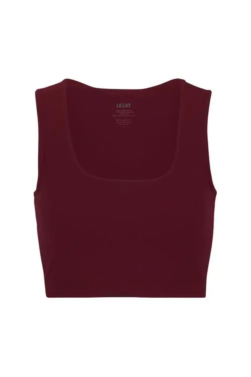 LEZAT Sara Organic Cotton Bra Top - Maroon