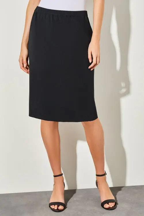 Ming Wang Straight Knit Skirt