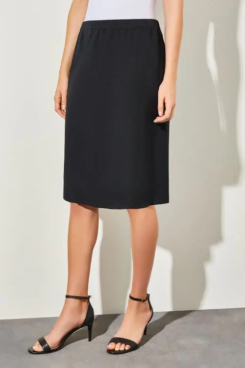 Ming Wang Straight Knit Skirt