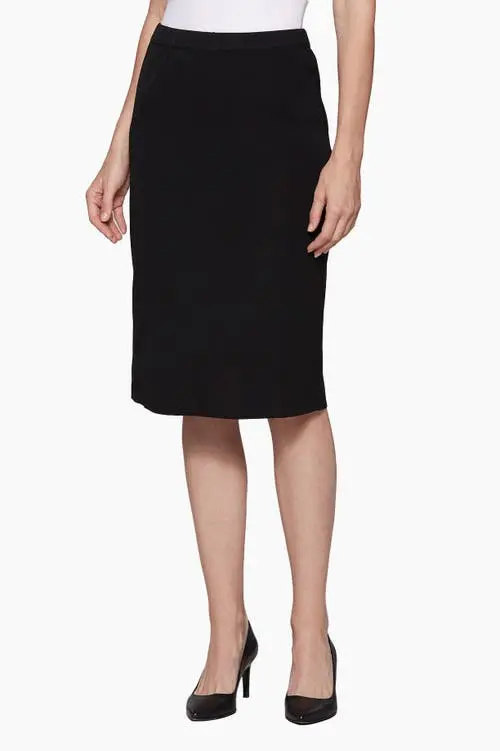 Ming Wang Straight Knit Skirt