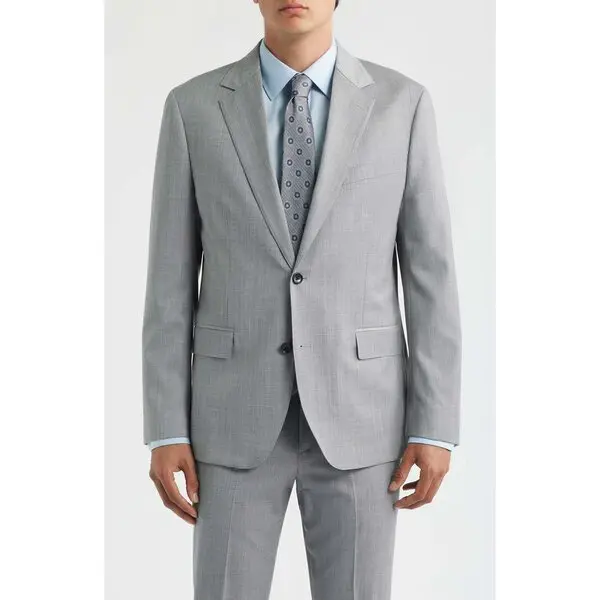 Bonobos Jetsetter Standard Fit Grey Stretch Wool Suit Jacket - Light Grey
