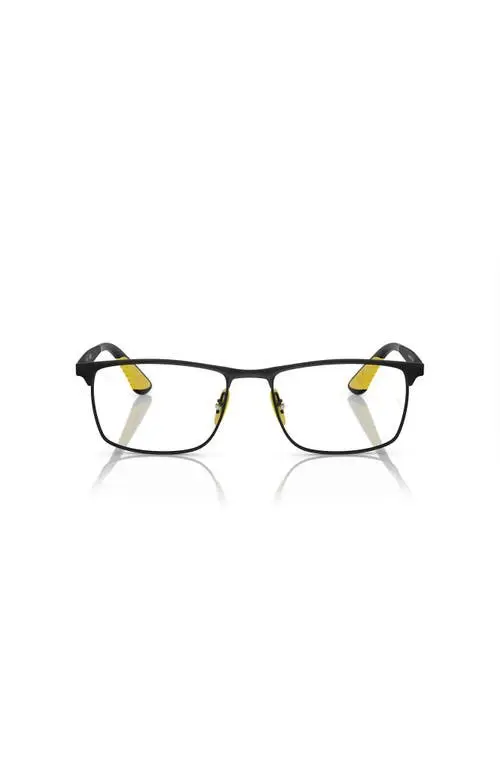 Ray-ban Rectangle Metal Full Rim Eyeglasses - Black