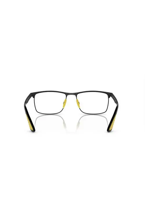 Ray-ban Rectangle Metal Full Rim Eyeglasses - Black