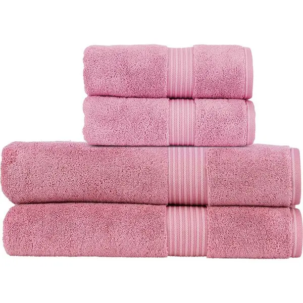 CHRISTY Supreme Hygro Luxury 100% Supima Cotton 4 Piece Bath Sheet Set - Blush