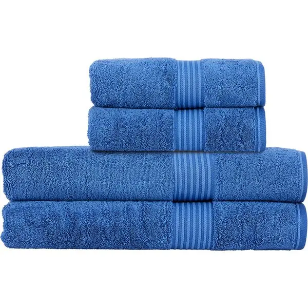 CHRISTY Supreme Hygro Luxury 100% Supima Cotton 4 Piece Bath Sheet Set - Deep Sea