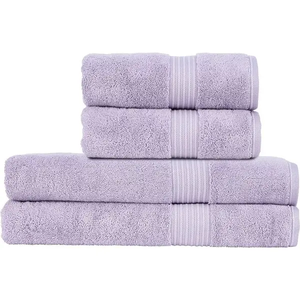 CHRISTY Supreme Hygro Luxury 100% Supima Cotton 4 Piece Bath Sheet Set - Lavender