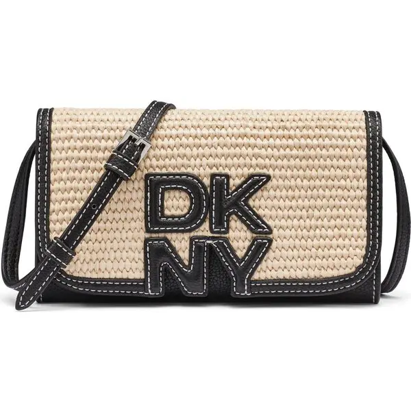 Dkny Nicole Wallet On A String - Natural/black