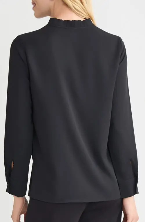 Misook Crêpe De Chine Long Sleeve Shirt