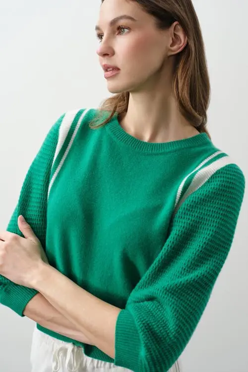 Naked Cashmere Amanda Cropped Dolman Crewneck Sweater