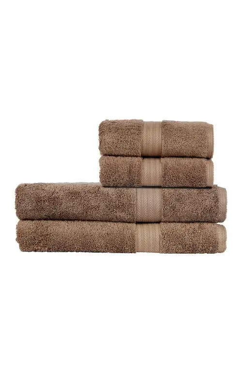 CHRISTY Renaissance Classic 100% Egyptian Cotton 4 Piece Bath Sheet Set - Mink
