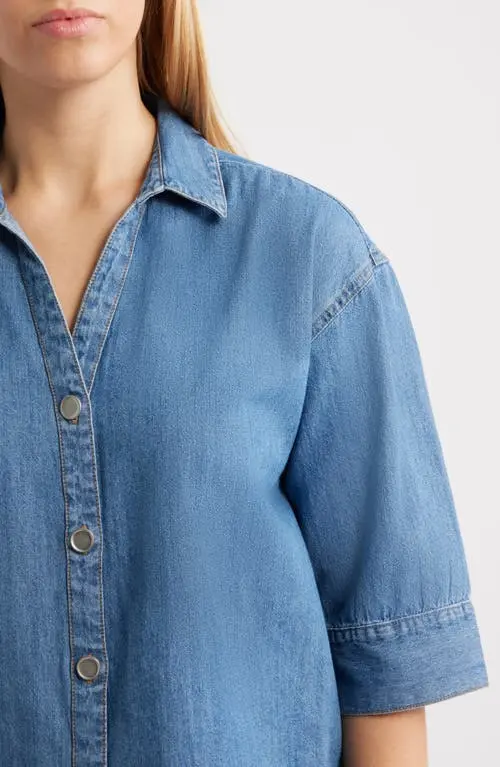 BEACHLUNCHLOUNGE Kindell Cotton Denim Button-up Shirt
