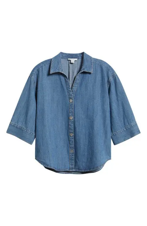 BEACHLUNCHLOUNGE Kindell Cotton Denim Button-up Shirt