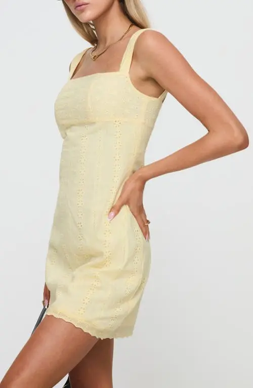 Princess Polly Allegro Floral Eyelet Cotton Minidress