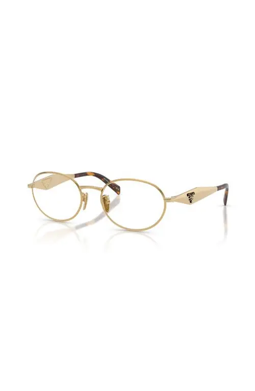 Prada Oval Optical Glasses - Gold