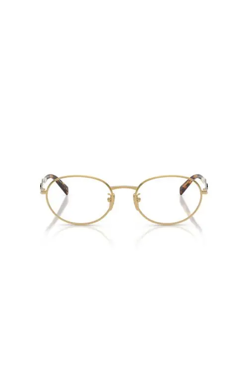 Prada Oval Optical Glasses - Gold
